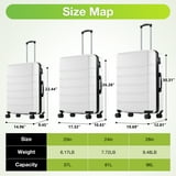 EDX 24 Inch Hardside Luggage, Expandable Rolling Luggage with TSA Lock ...