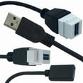 ANXPTIME USB3.0 Keystone Jacks Cable USB3.0 Female to Male Panel Mount ...