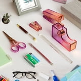 Creechwa Red Purple Acrylic Desk Accessory Kit, Gradient 9PCS Desktop ...