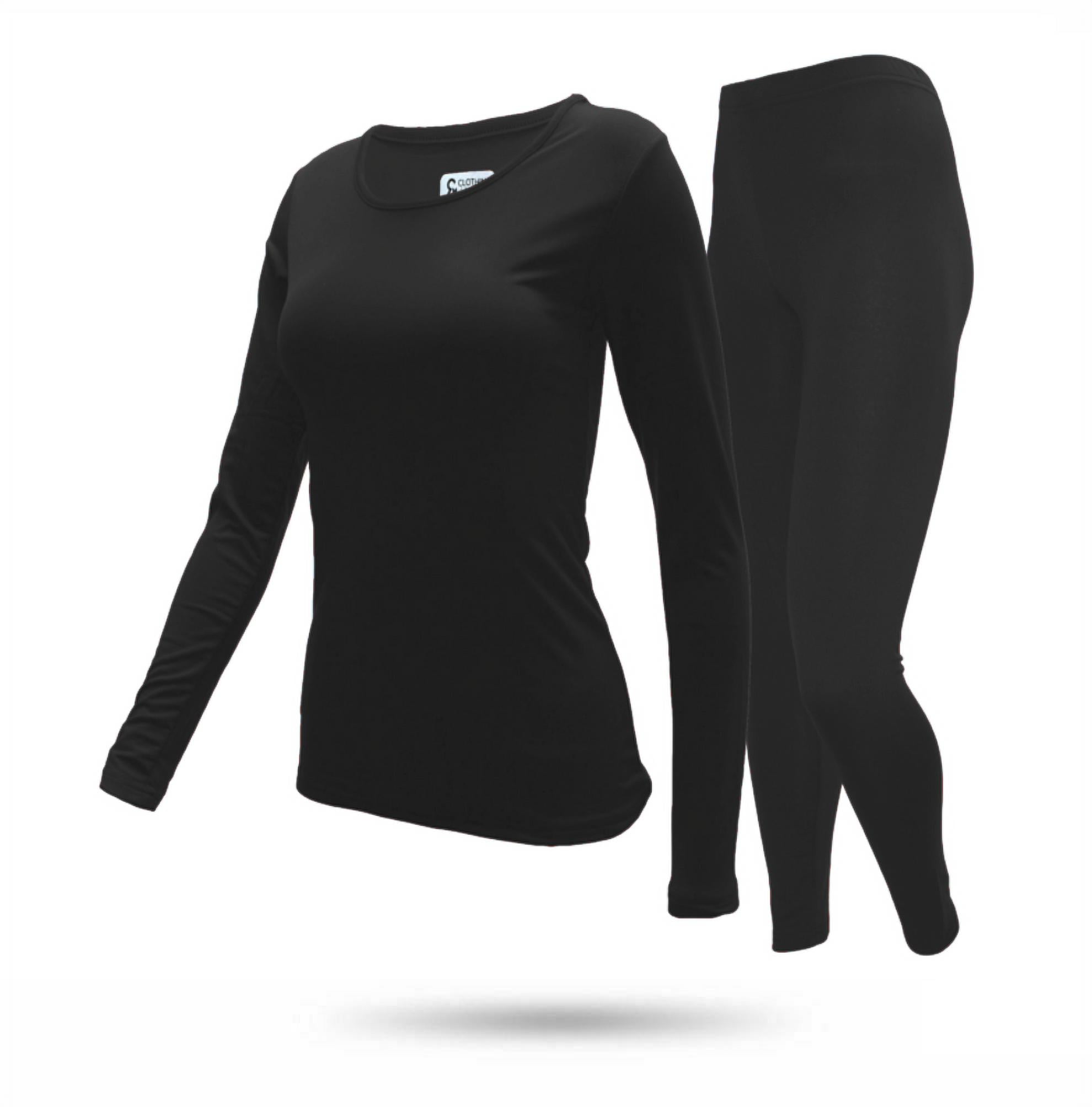 Women's Ultra-Soft Micro-Fleece Lined Thermal Base Layer Top & Legging ...