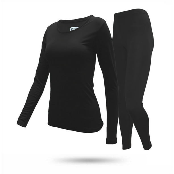 Women's Ultra-Soft Micro-Fleece Lined Thermal Base Layer Top & Legging ...