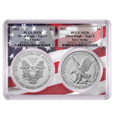 2020-W Burnished $1 American Silver Eagle PCGS SP70 FS Flag Label - Walmart.com