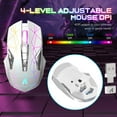 2.4G Wireless Gaming Keyboard&Mouse, Type C/USB Dual Receiver, RGB LED ...