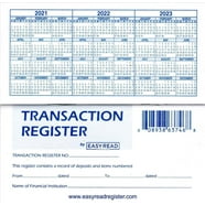 5 Pack Large Print Low Vision Checkbook Transaction Register - Walmart.com