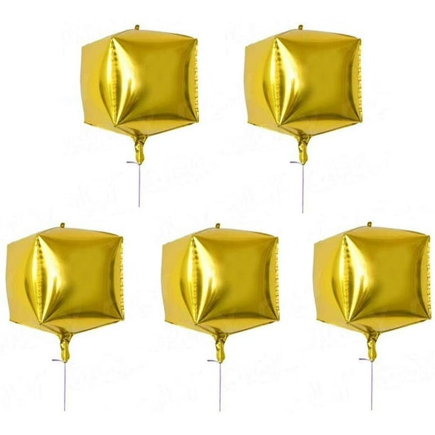 5 Pcs Cube Foil Balloons 24 Inches Square Shaped Aluminum Foil Balloon ...