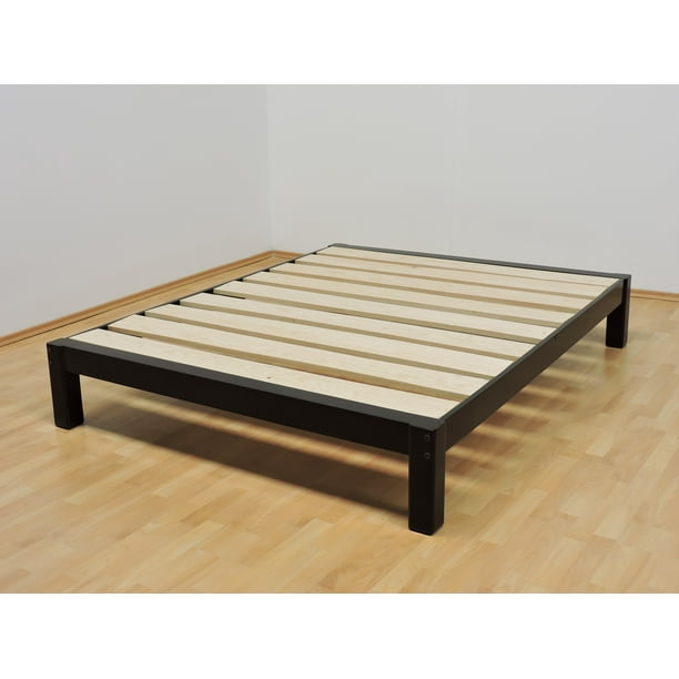 Base Para Cama Queen Size Tradicional Desarmable Color Chocolate Muebles GM Madera de Pino ...