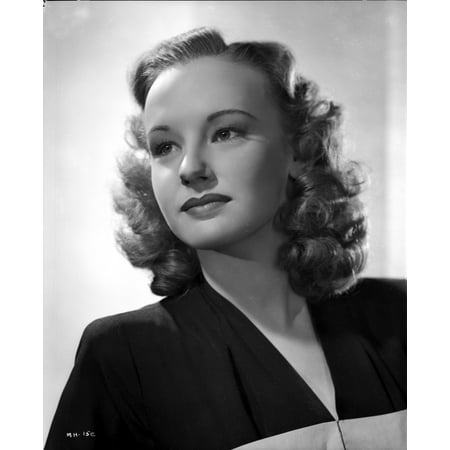 Martha Holliday on a Dark Top with Curly Hair Portrait Photo Print (8 x ...