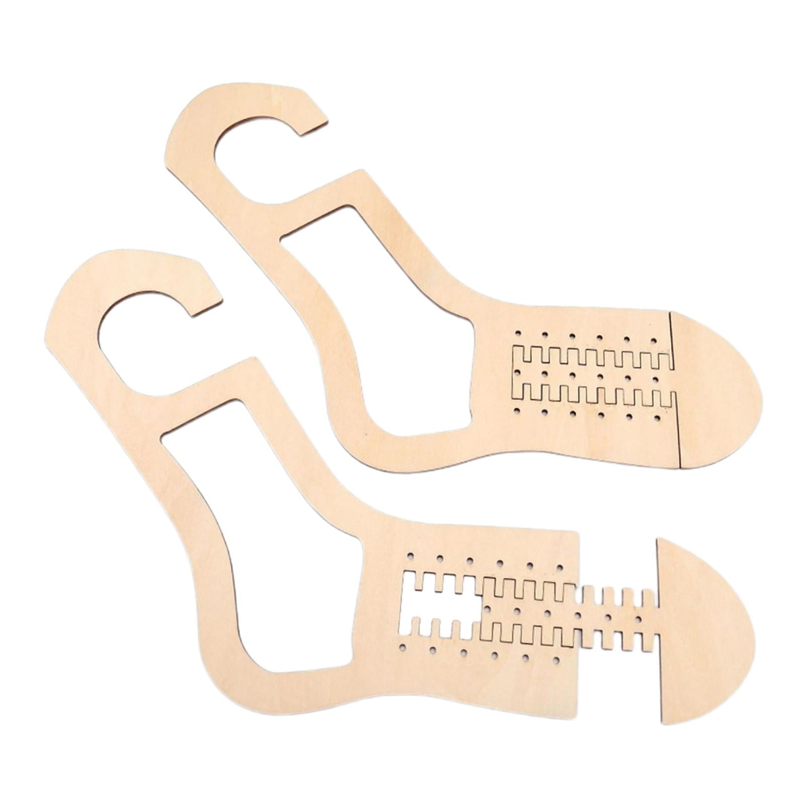 DIY Wooden Sock Stretchers Stocking Display Handmade Knitting Hollow ...
