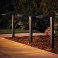 Mainstays Solar Powered Square Black Plastic LED Landscape Down Path ...