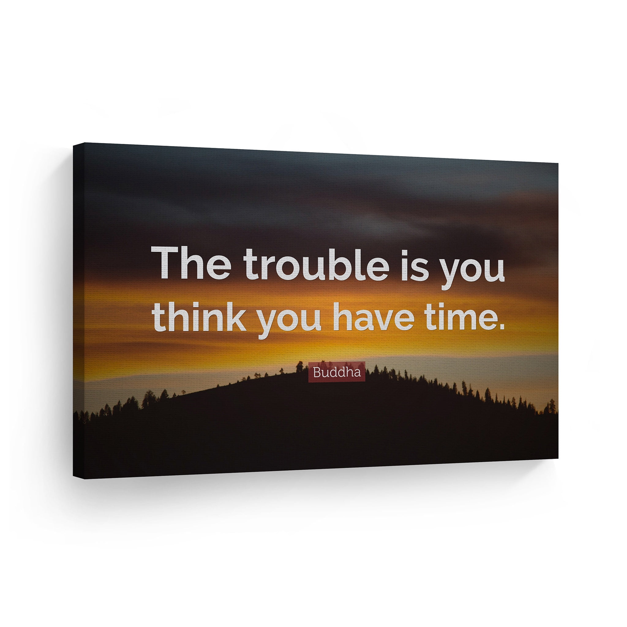 Smile Art Design The Trouble is You Think You Have Time Quote Canvas ...