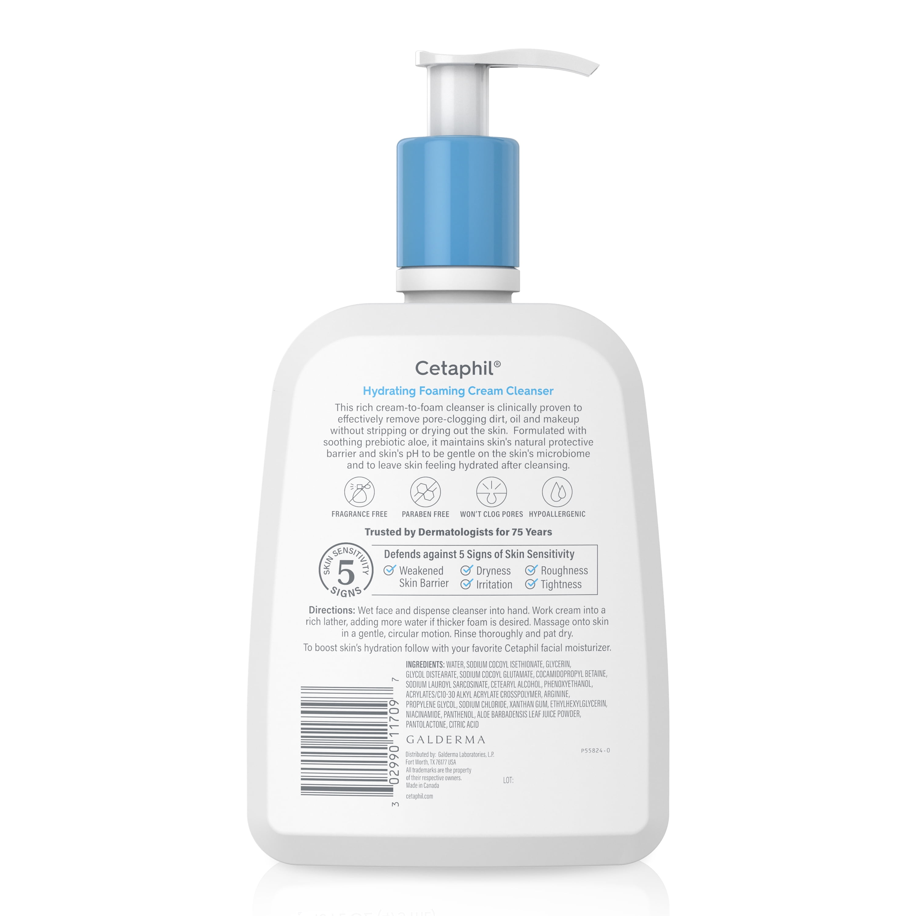Buy Cetaphil Hydrating Foaming Cream Cleanser, Face Wash with ...