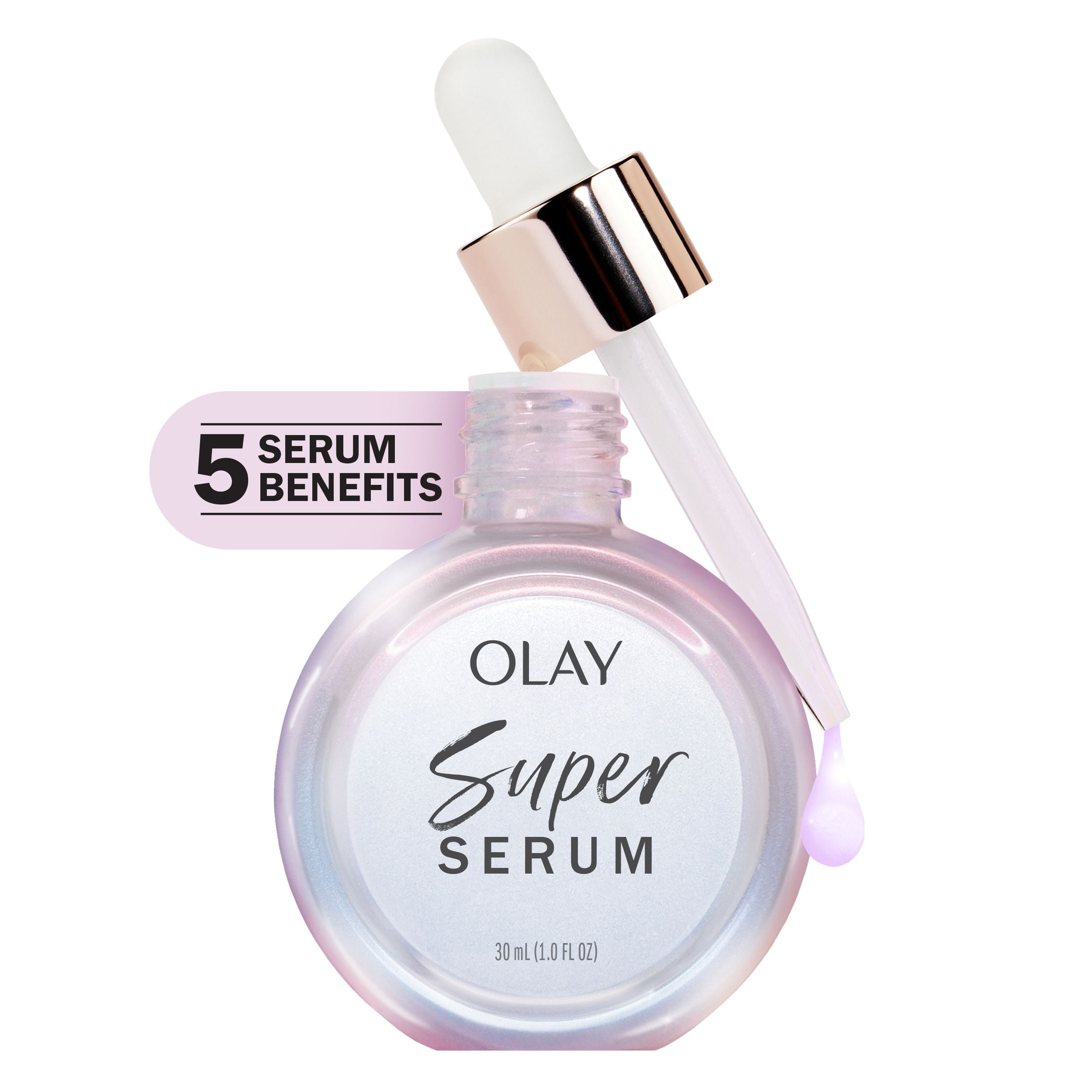 Olay Super Serum with Niacinamide, Vitamin C, Collagen Peptide, AHA ...