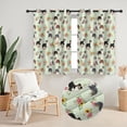Australian Shepherd and Floral Blackout Curtains,Triple Weaved Fabric ...
