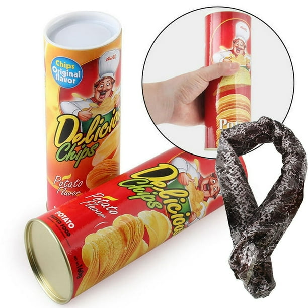 EIMELI Potato Chip Snake Can For Jokes Fake Snake Can Toy High ...