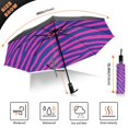 Pink Zebra Pattern Umbrella Folding Sun Umbrella Travel Auto Open Close ...