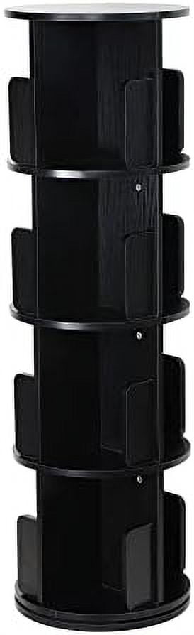 4-Tier Rotating Bookshelf 360 Display Floor Standing Bookcase Organizer ...