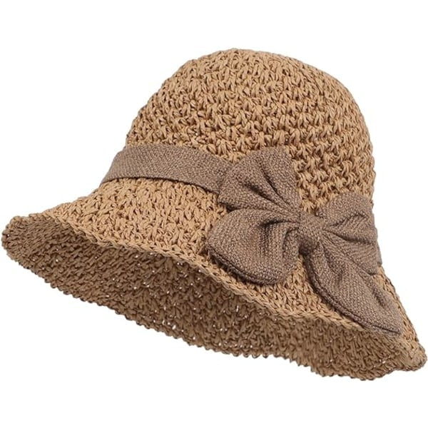 Click here for Guyue Girls Bow Straw Hat Foldable Fisherman Hat W... prices