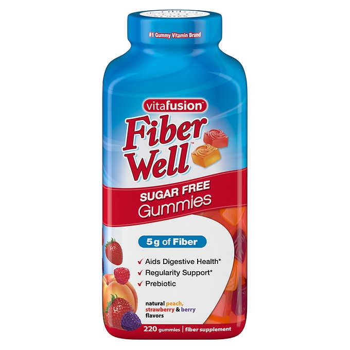 Vitafusion Fiber Well, Sugar-Free Gummies, Natural Flavor, 220 Ct ...