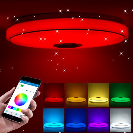 Onever Smart Music LED ceiling Lights RGB Dimmable APP Remote control ...
