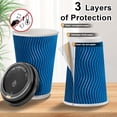 100 Coffee Cups with 16 oz, Disposable Insulated Ripple Wall To Go ...