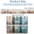6 Rolls 6 Colors Mountain Forest Theme Plastic Adhesive Tapes ...