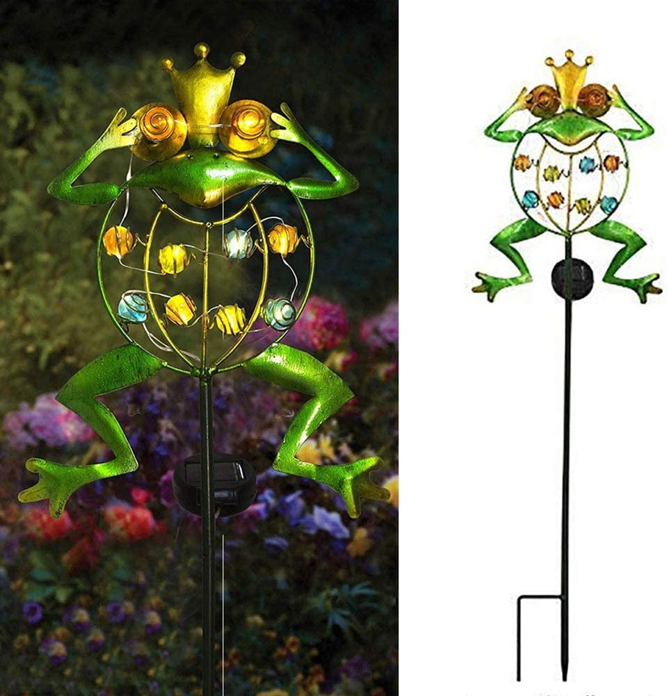 Outdoor Solar Lights, Frog Shaped Waterproof Outdoor Yard Lights, 10 ...