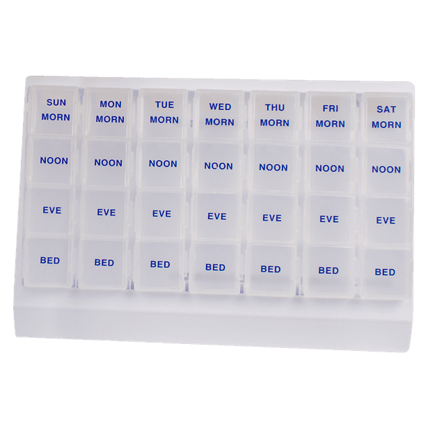 Acu-Life 7 Day Pill and Vitamin Organizer with Removable Daily Pillbox ...
