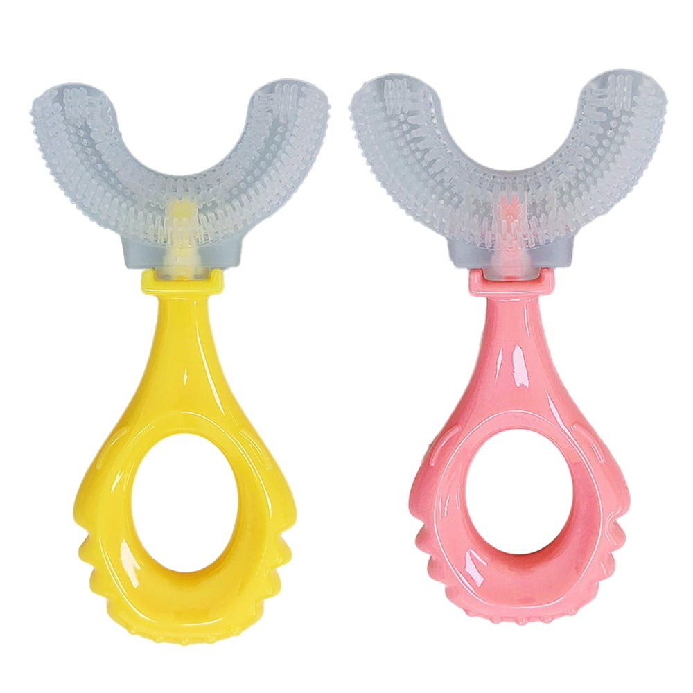Heily Soft Silicone Training U Shaped Toothbrush - U Shaped Toothbrush Kids 6-12 Ages (Kid)