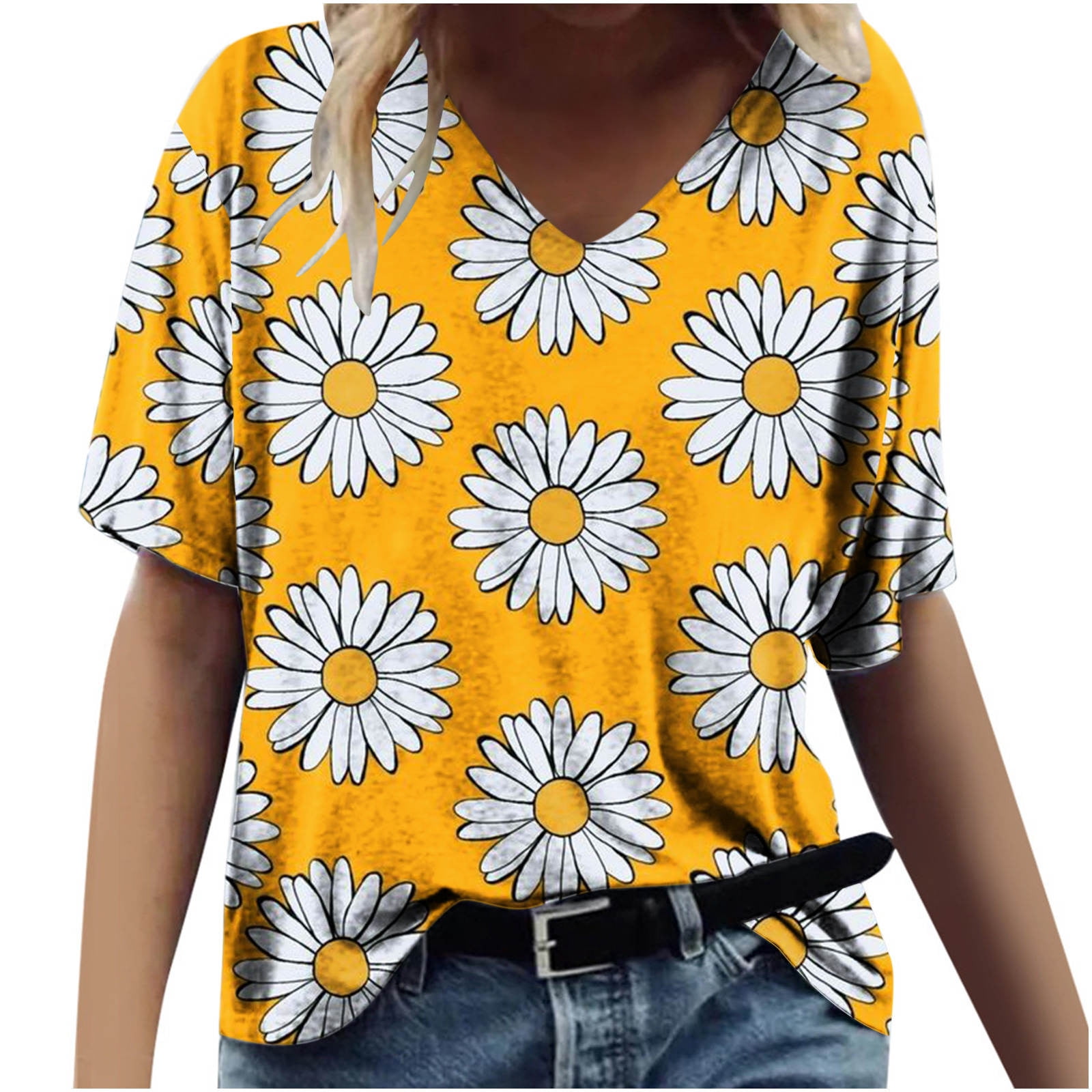 Click here for Juranmo Summer V Neck T Shirts For Women  2024 Tre... prices