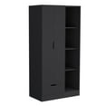 Miekor Furniture Memphis Wardrobe Armoire With 4-Tier Storage Shelves ...