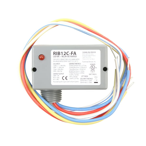 Functional Devices RIB12C-FA Rib Enclosed Relay 10A Polarized With 12V ...