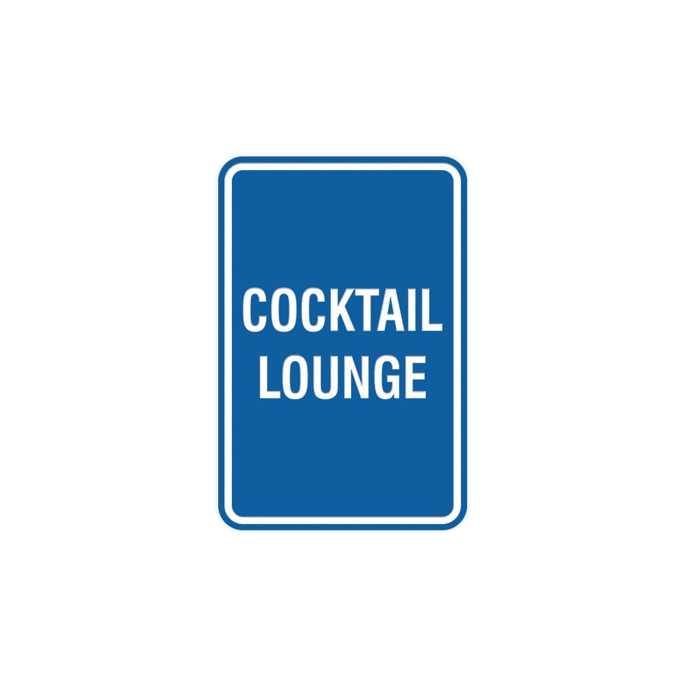 Portrait Round Cocktail Lounge Sign (Blue) - Large 6" x 8" - Walmart.com