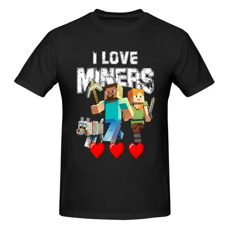 Minecraft I Love Miners Him Alex Men's Short-sleeve T-shirt-week ...