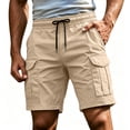 Cargo Shorts for Men Drawstring Waist Baggy Tactical Camo Shorts ...
