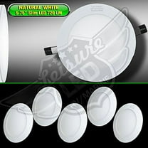 Leisure LED 5 Pack RV Boat Recessed Ceiling Light, 720 Lumen, 12V, 5 ...