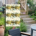 Bees Loves Garden Flag 28x40 Inch Vintage Country Yellow Bee Plaid Dot ...