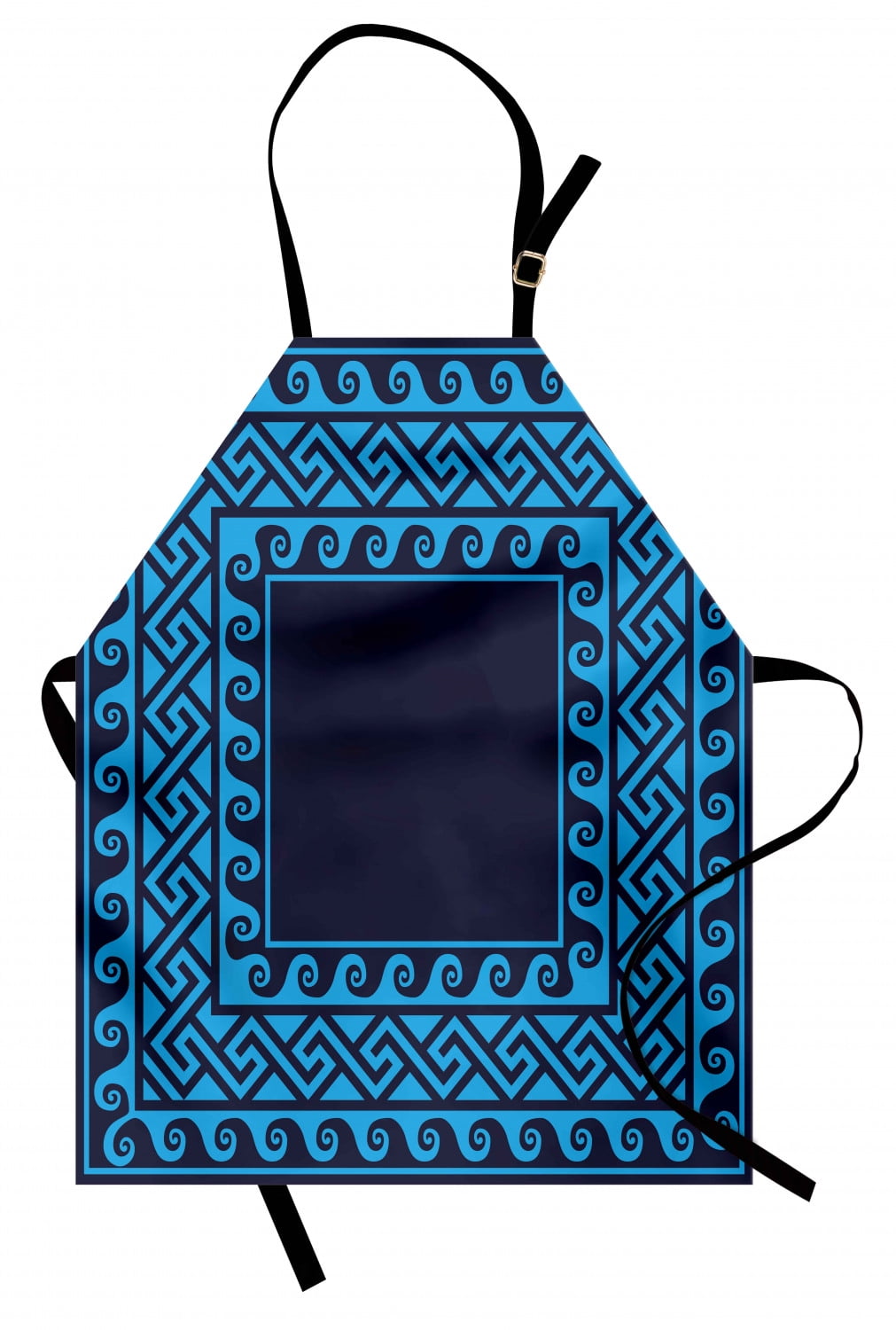 Greek Key Apron Swirling Waves with Ancient Maze Square Hellenic Motifs ...