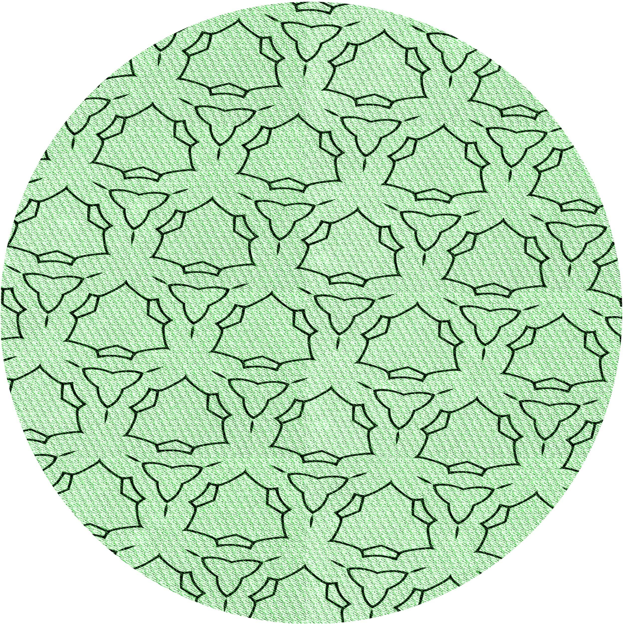 Ahgly Company Indoor Round Patterned Mint Green Area Rugs, 8' Round ...