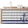 Anchor Gray Pantry Cabinet Curtains 28''x51'', Modern Navy Blue White ...