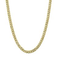 Primal Gold 10 Karat Yellow Gold 7.25mm Flat Beveled Curb Chain ...
