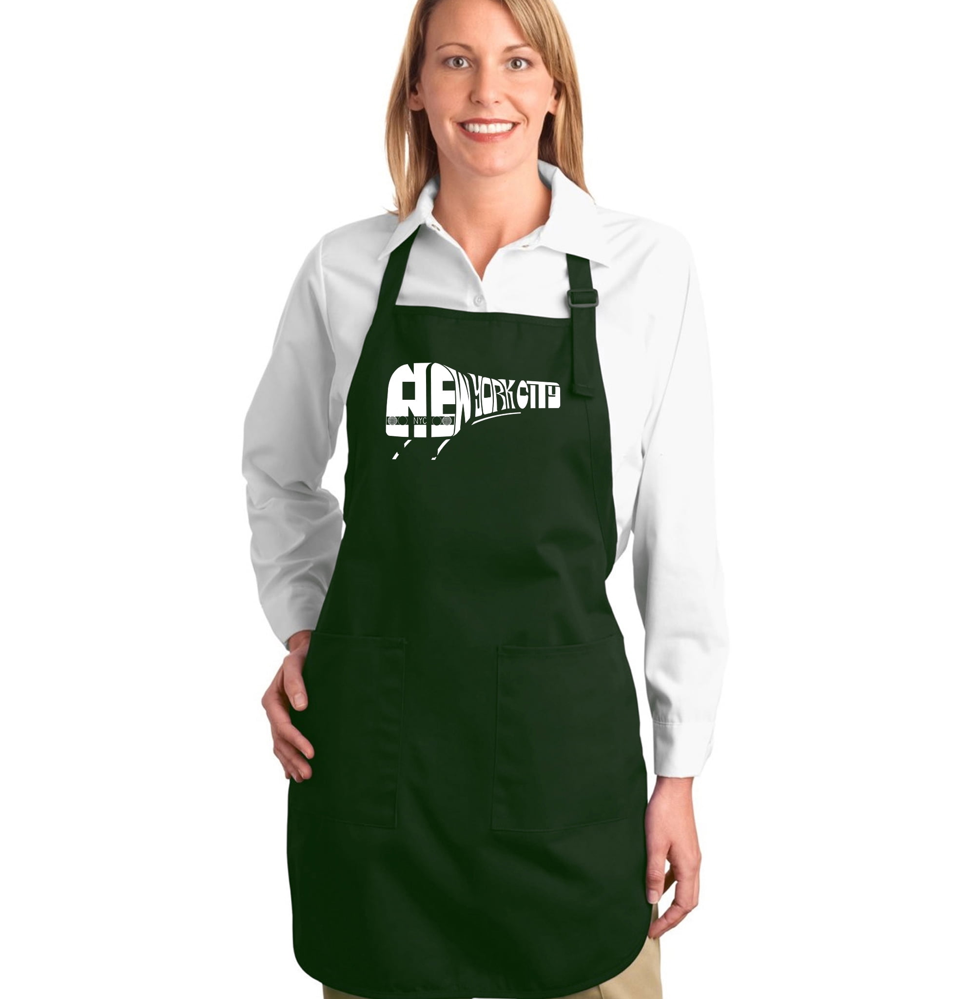 LA Pop Art Full Length Word Art Apron - NY SUBWAY - Walmart.com