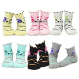 TeeHee Toddler Girls Fashion Cotton Crew Socks, 18 Pairs with Gift Box ...