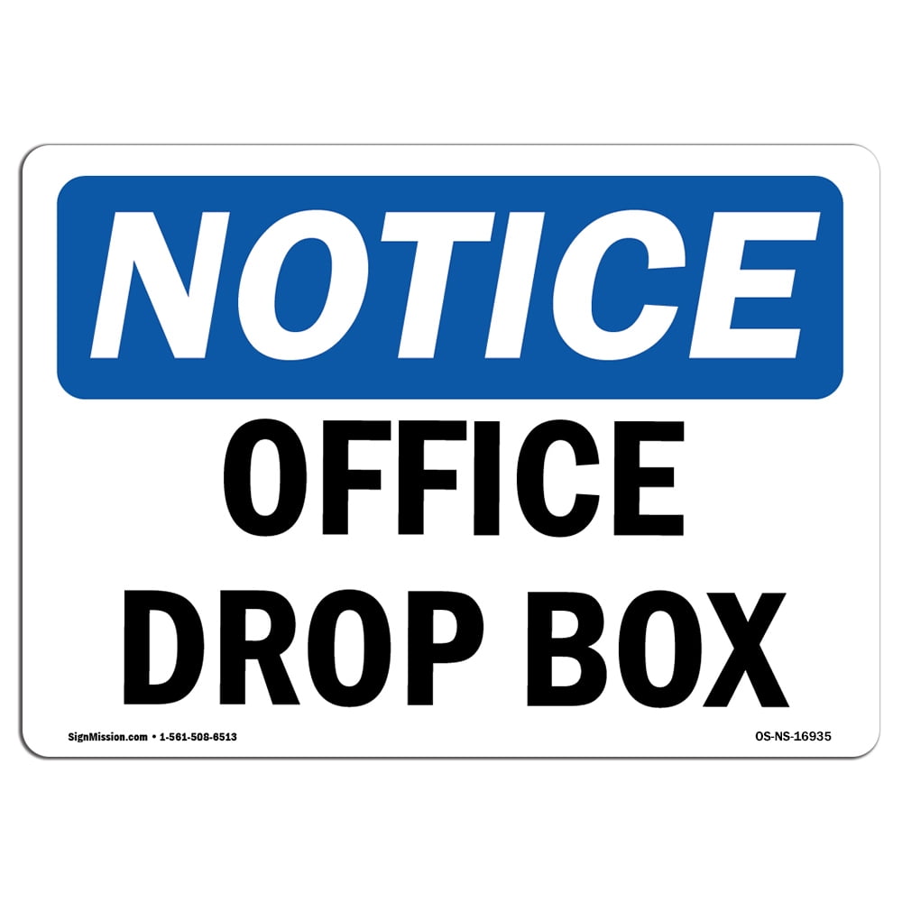 OSHA Notice - Office Drop Box Sign | Heavy Duty Sign or Label - Walmart ...