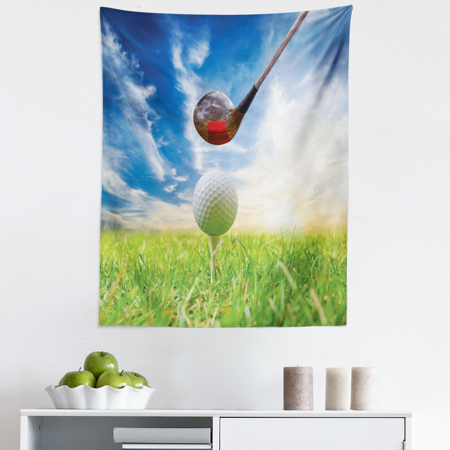 Sports Tapestry, Golf Club Themed Macro Photography Print of Lofter and ...