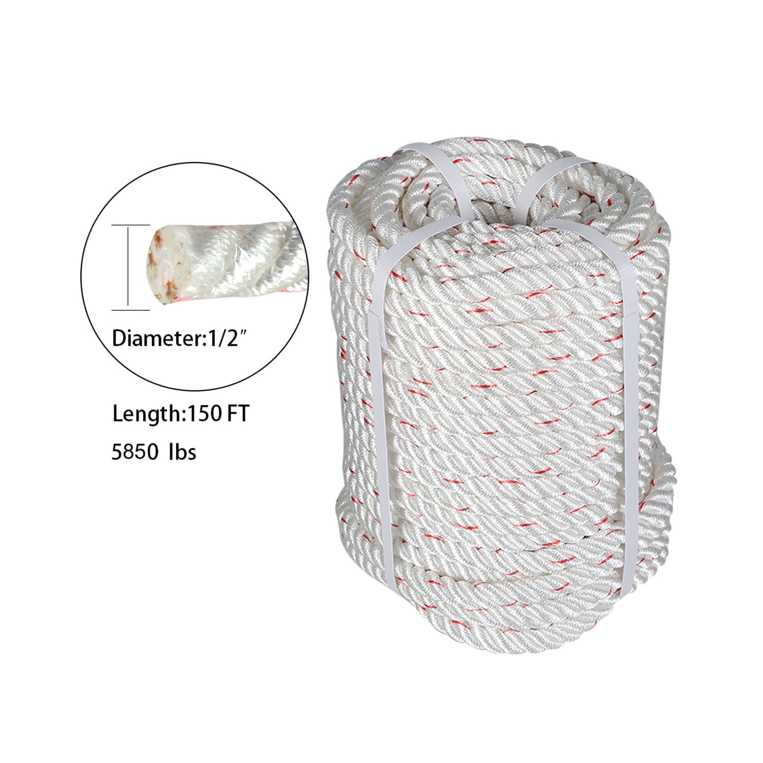 netuera Double Braid Polyester Rope, Arborist Rigging Rope High ...