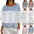 Cotton Blend Boatneck Elbow Sleeve Tee Loose Fit Casual Ruffle Elegant ...