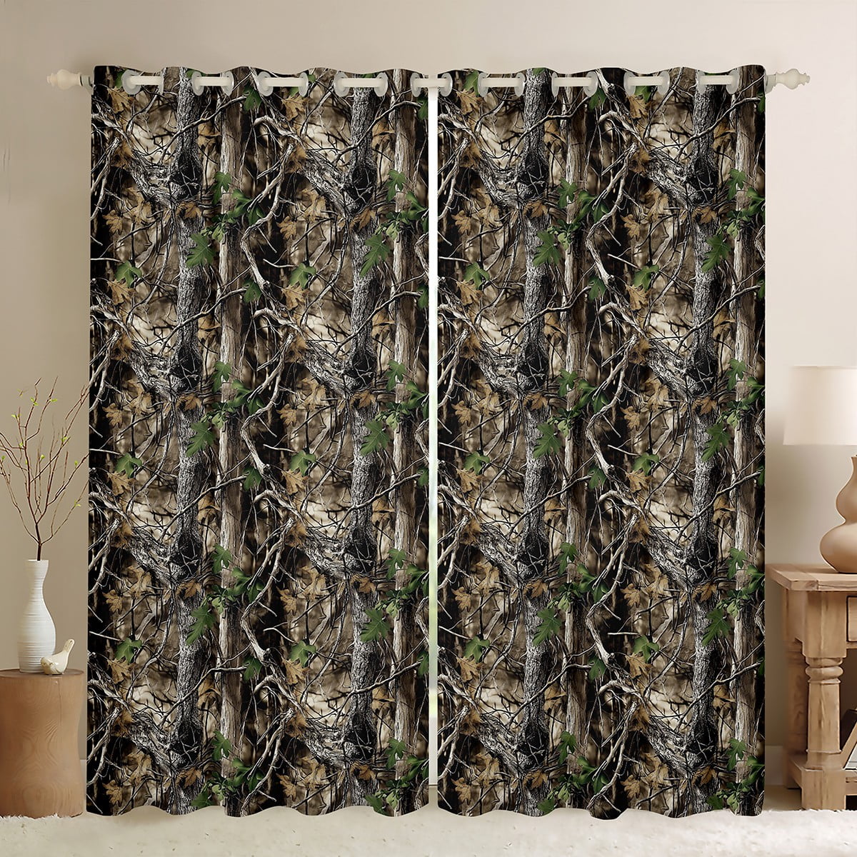 Click here for Erosebridal Brown Branch Curtains For Living Room... prices