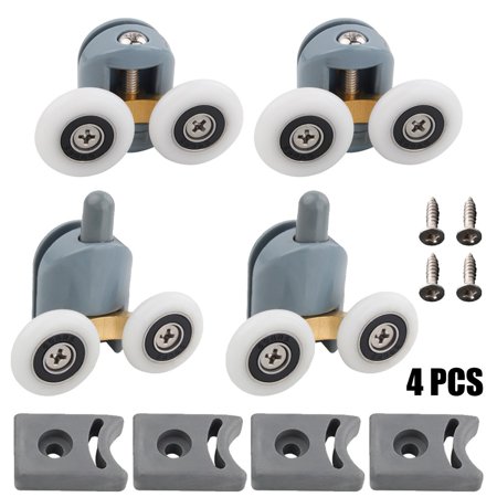 Set Of 4 Twin Shower Screen Door Rollers/Runners/Wheels/Pulleys 25mm ...