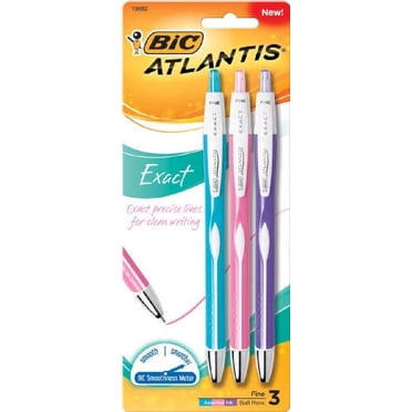 BIC Atlantis Original Retractable Ballpoint Pen, Assorted Ink, Medium ...