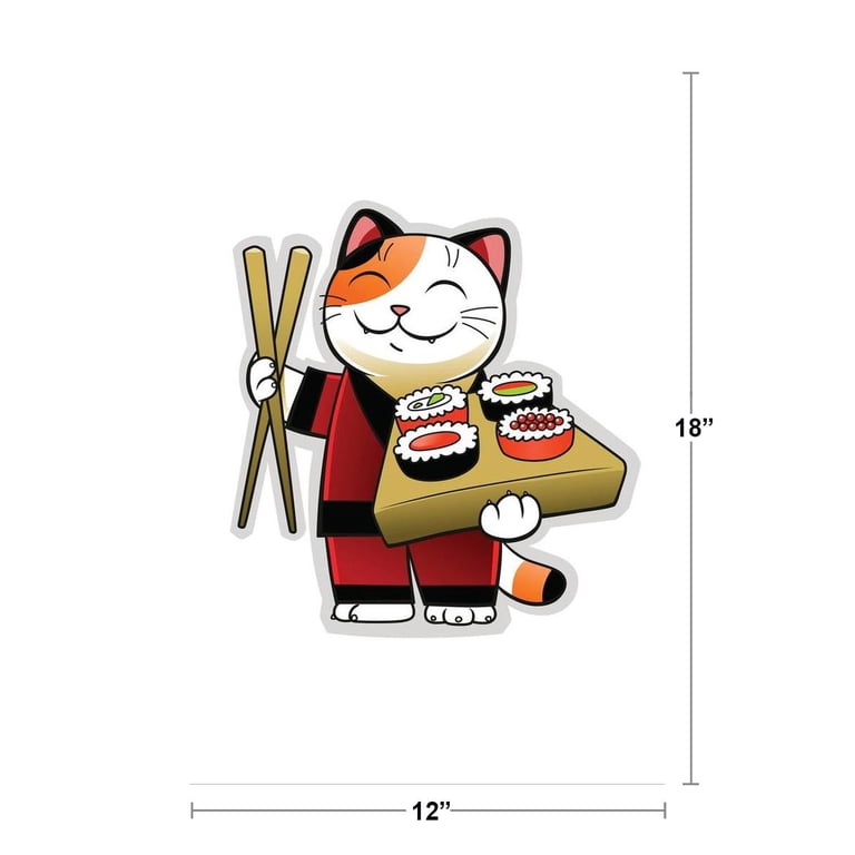 Cat With Sushi Poster